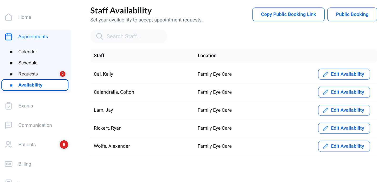 Overview: Appointments – Barti Help Center