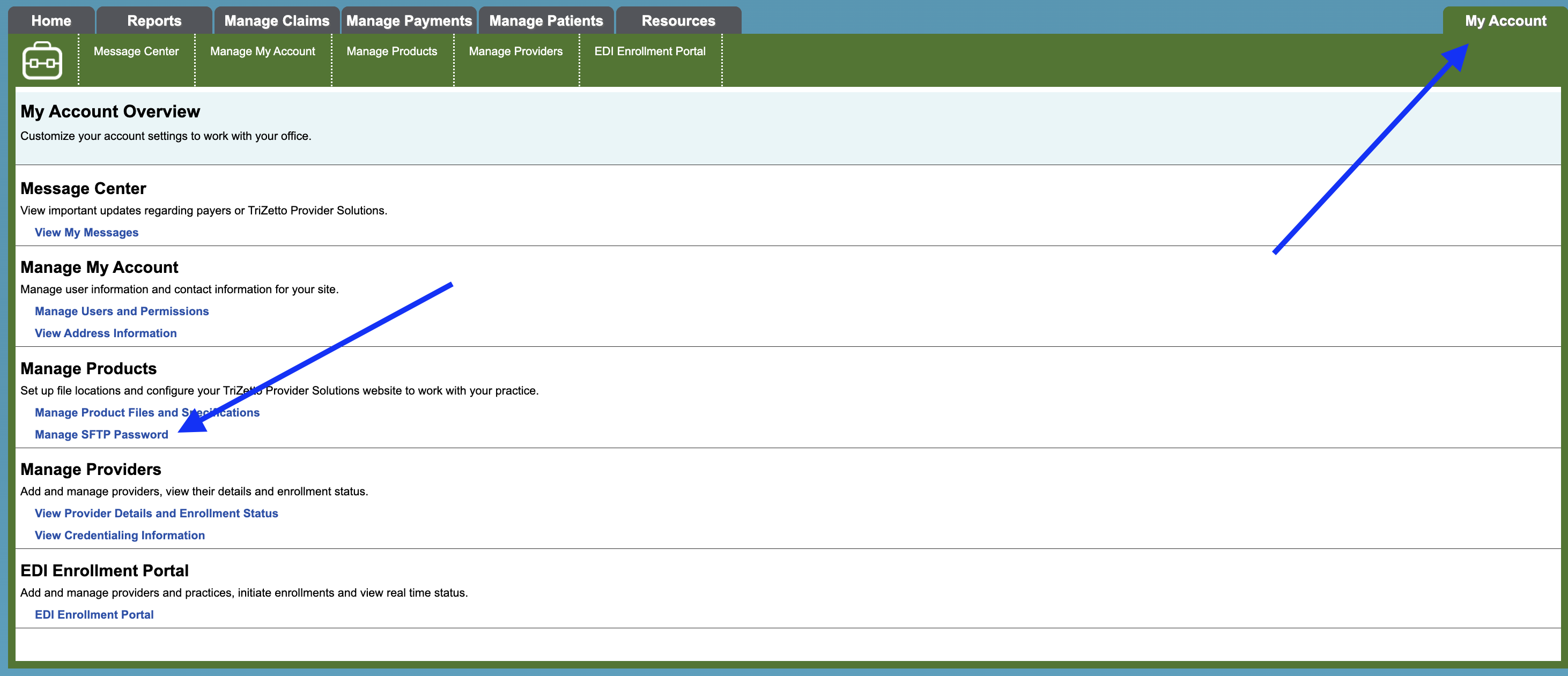 Resetting Your Trizetto SFTP – Barti Help Center
